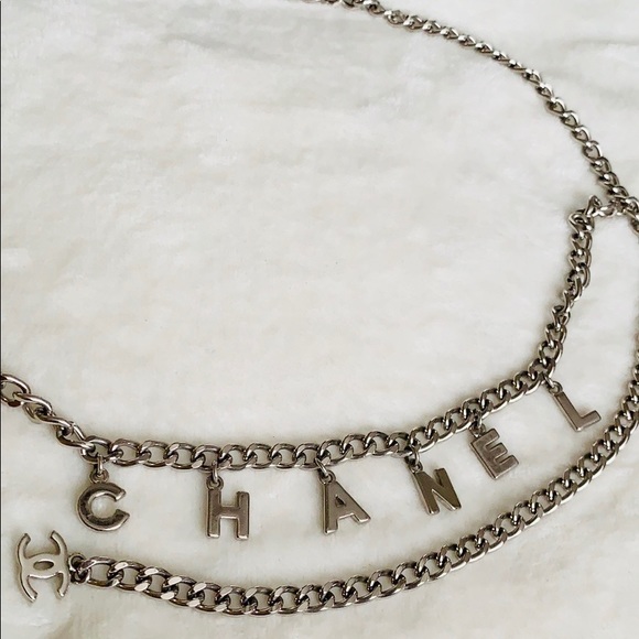 CHANEL | Accessories | Chanel Cc Logo Letter Chain Belt Necklace ...